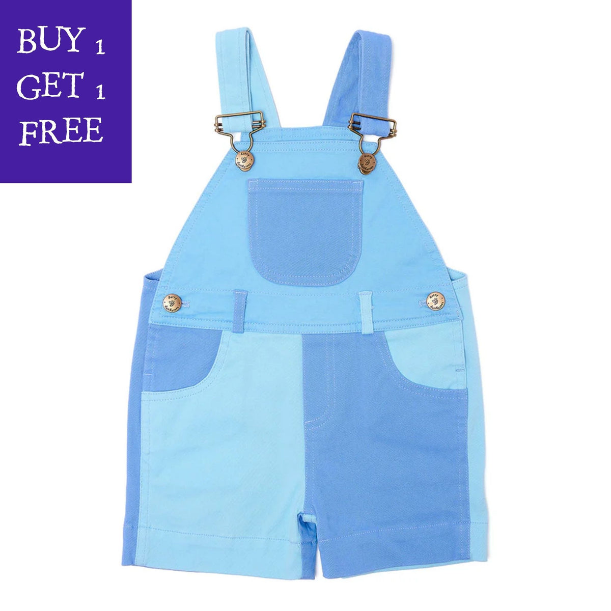 Tonal Colourblock Shorts - Blue – Dotty Dungarees