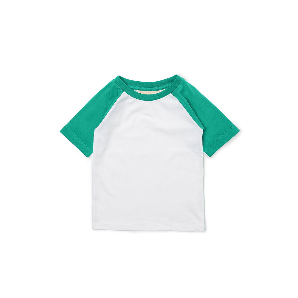 Baseball Tee Short Sleeve - Green – Dotty Dungarees Ltd