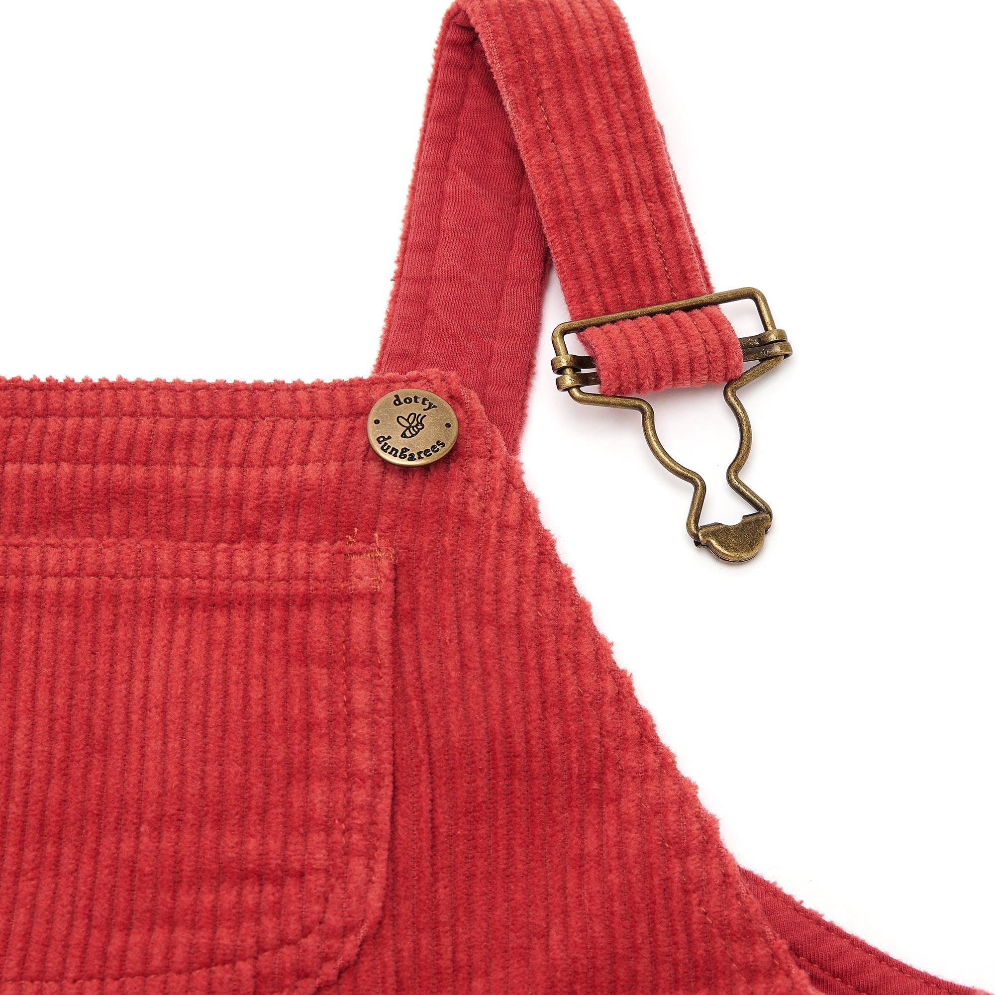 Robin Red Chunky Cord Dungarees – Dotty Dungarees Ltd