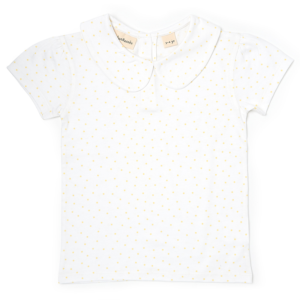 Peter Pan Short Sleeved T-Shirt - Yellow Spot – Dotty Dungarees